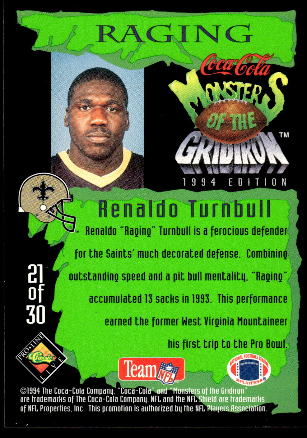 Football (Brand: Classic Pro-Line Live) (Type: Coca-Cola Monsters of ...